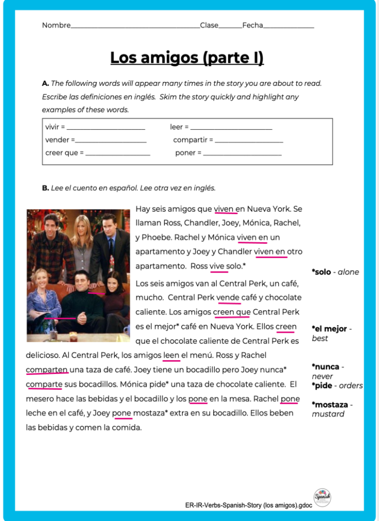 Teaching Spanish Grammar with Stories - Spanish with Stephanie
