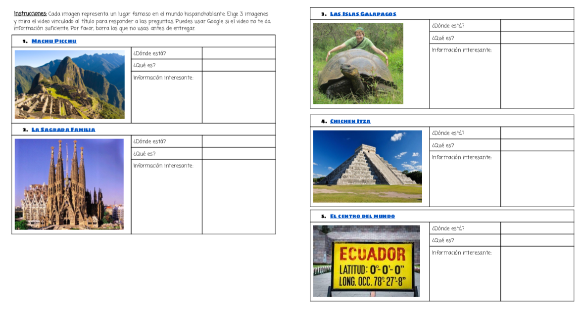 Free resources for distance learning in Spanish - Spanish with Stephanie