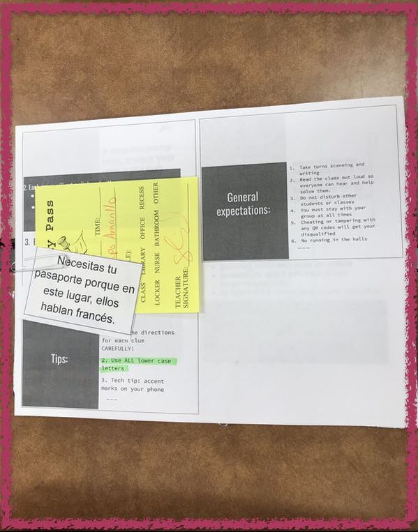 QR code scavenger hunts - Spanish with Stephanie