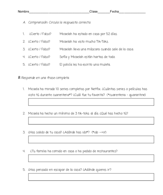 Free resources for distance learning in Spanish - Spanish with Stephanie