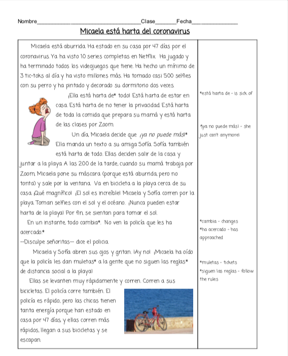 Free resources for distance learning in Spanish - Spanish with Stephanie