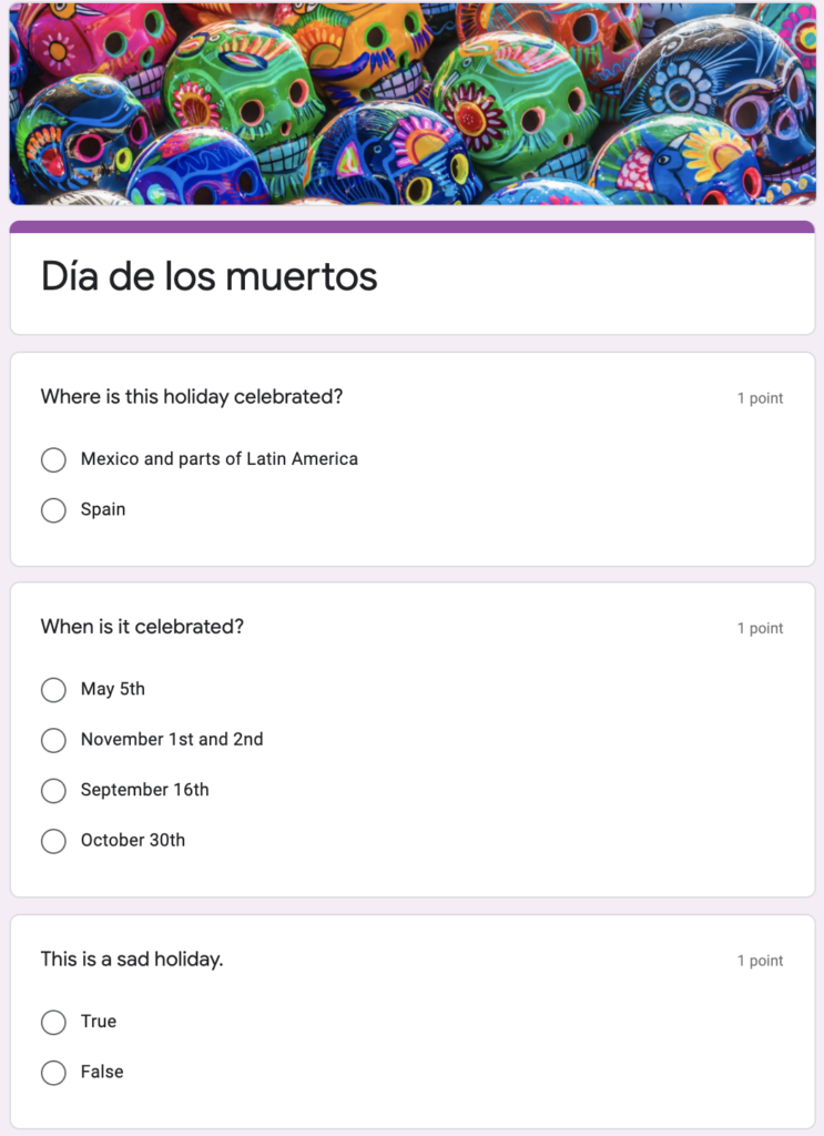 5 ways to save time with Google Forms - Spanish with Stephanie