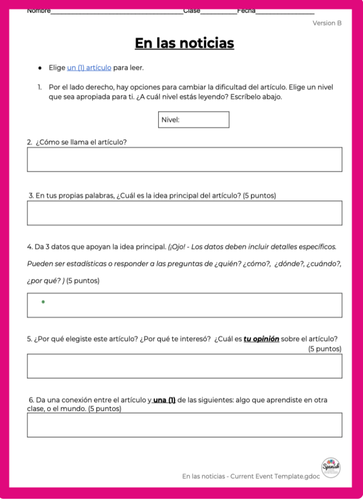 How to differentiate reading in Spanish with NewsELA - Spanish with ...