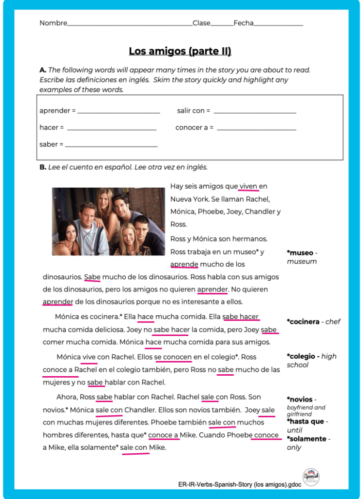 Teaching Spanish Grammar with Stories - Spanish with Stephanie