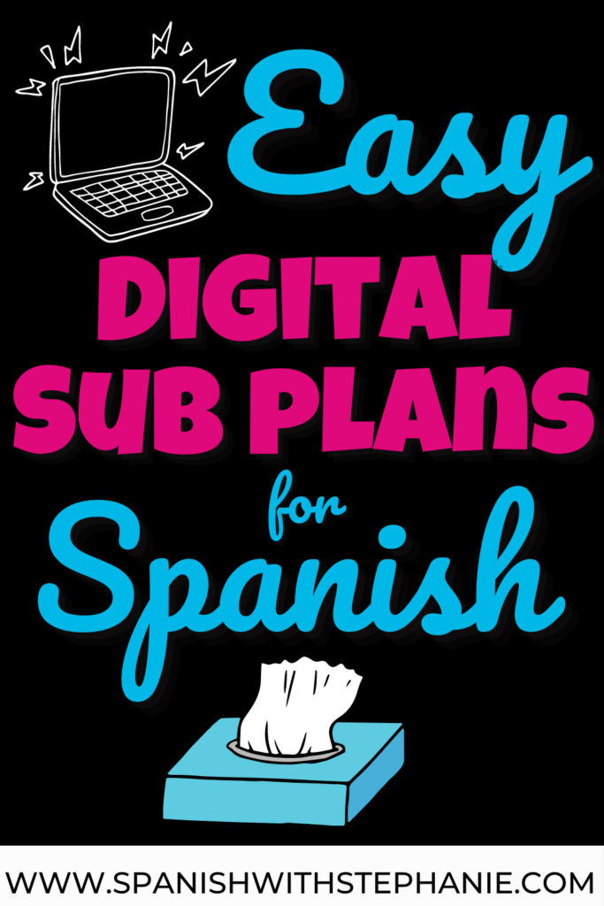 Easy digital sub plans for Spanish teachers - Spanish with Stephanie