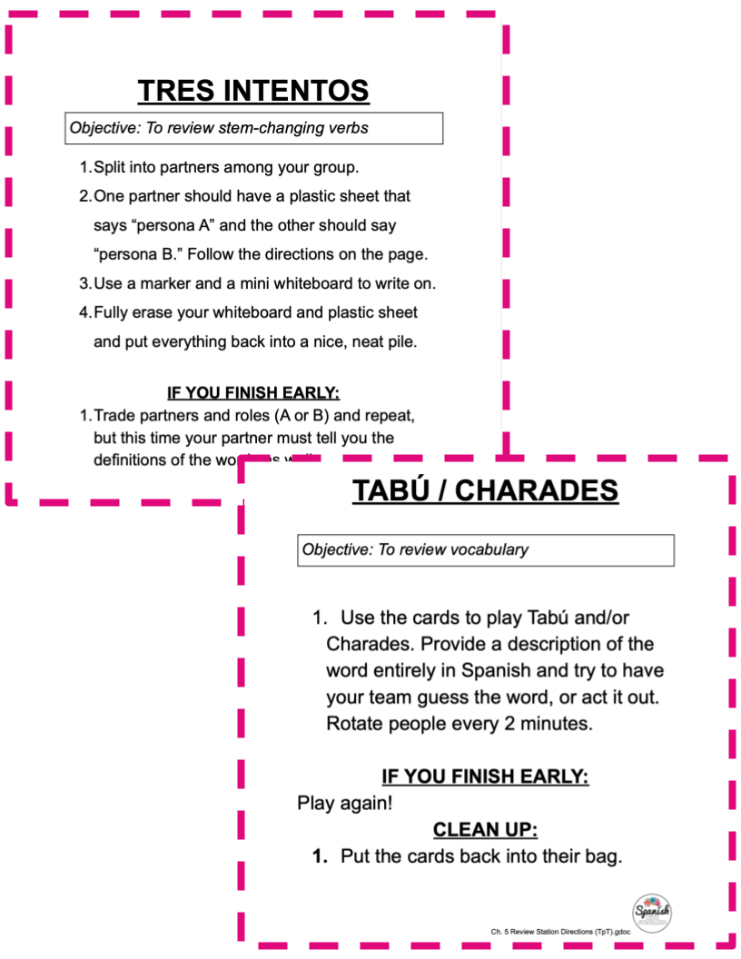 How to use stations with Spanish students - Spanish with Stephanie